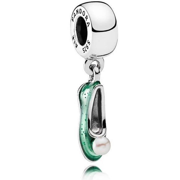 Pandora | Jewelry | Pandora Tinker Bell Green Shoe With Pearl Enamel ...